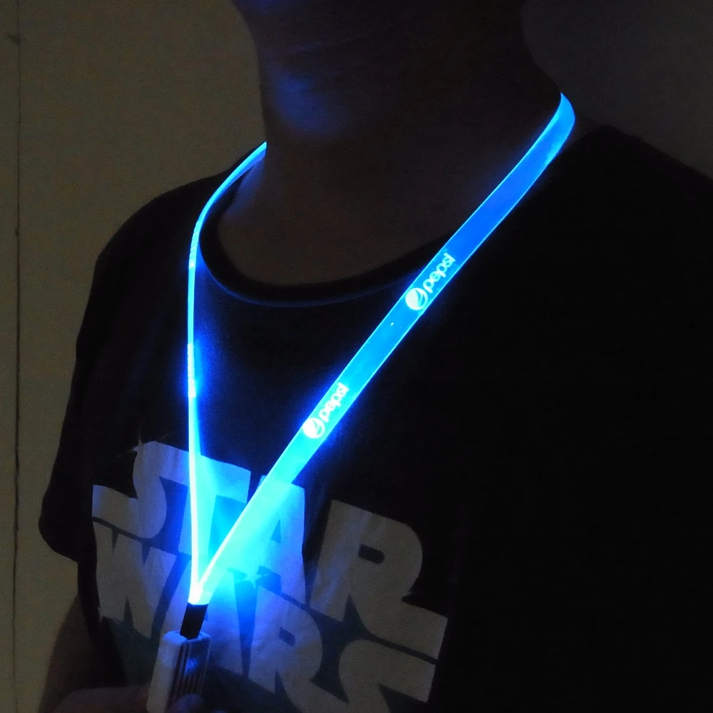 Reflective Print Custom Led Light Up Lanyards And Badge Holders For ...