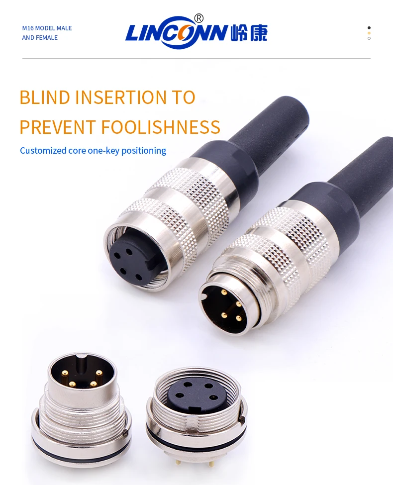 Ip67 Waterproof Connector M16 Electric Cable Connector Hybrid Motor ...