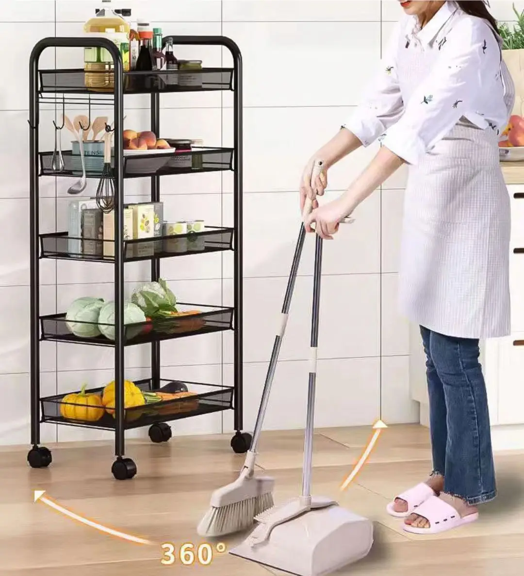 Metal Moving Shelf Storage Rack Cart Home Kitchen Trolley| Alibaba.com