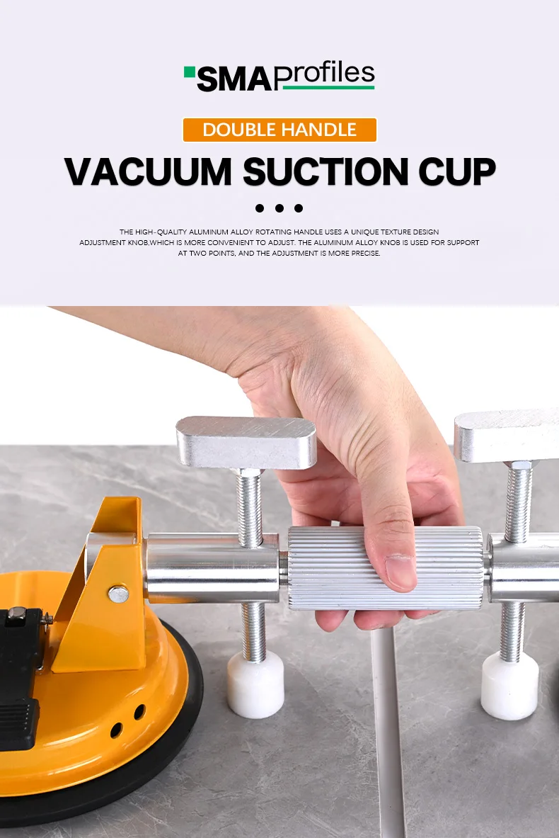 Smaprofiles Seamless Stone Seam Setter Manual Rubber Vacuum Leveling Setter Double Suction Cup ...
