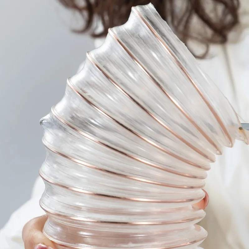 Transparent Wall Flexible Steel Wire Polyurethane Pipe - Buy Spiral ...