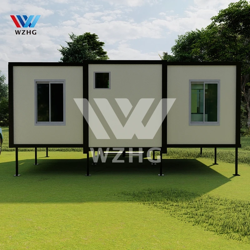 Gable Roof Standard Pre Fab Container House 40ft Expandable