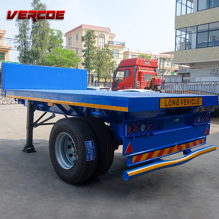 Vercoe Single Axle Flatbed Semi Trailer for Cargo Transport