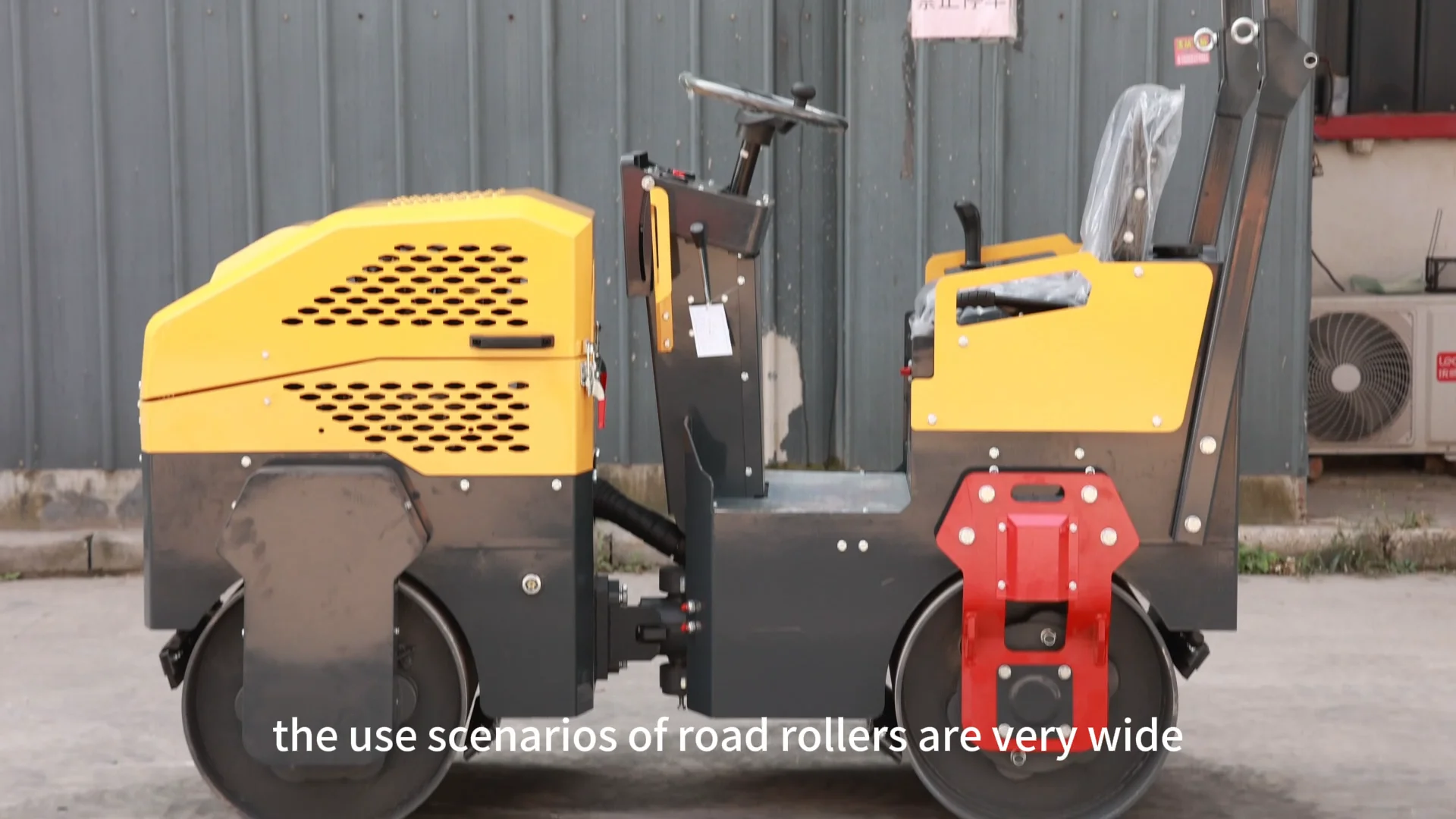 Hand-held Single And Double Wheel Road Roller Pedestrian Double Drum ...