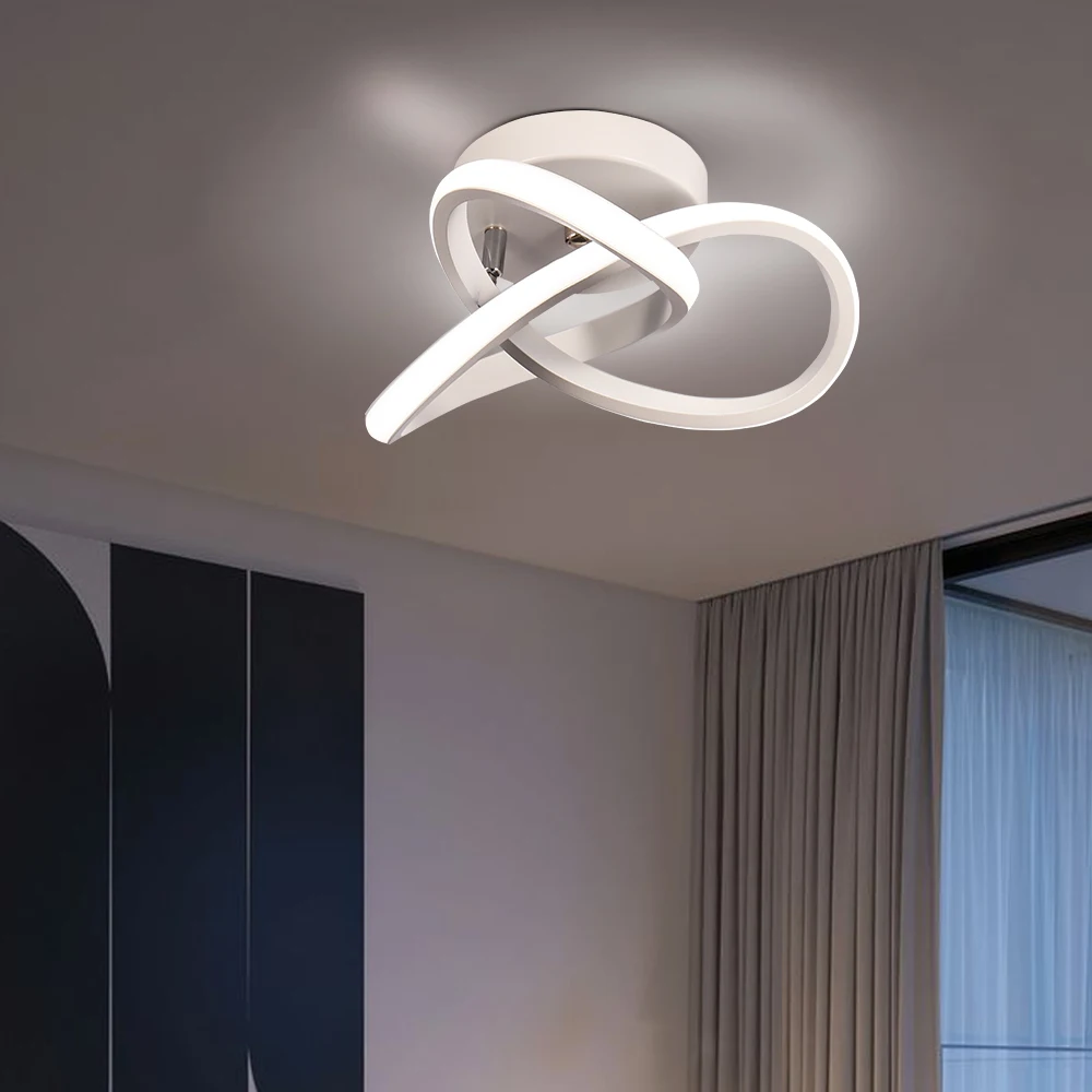 Modern Aluminum White LED Ceiling Light for Bedrooms