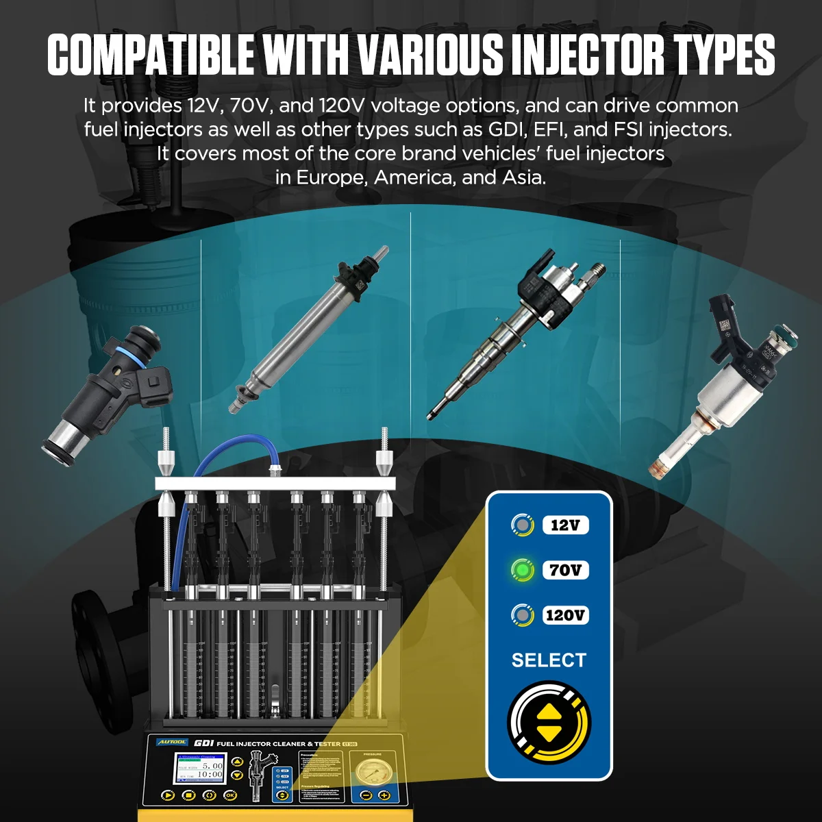 Updated Factory Oem Autool Ct500 Gdi 6 Cylinder Ultrasonic Injector ...