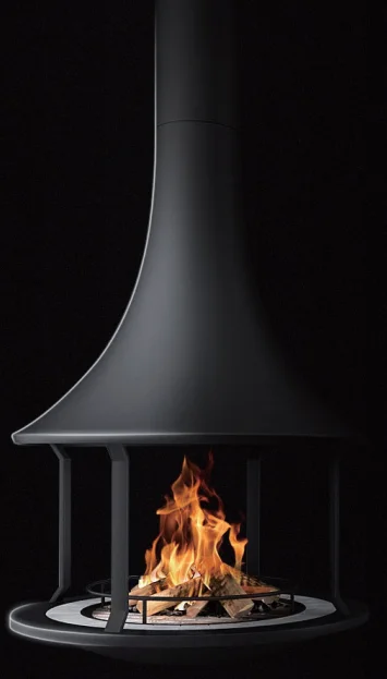 Modern Freestanding Indoor Heating Circular Heated Wood-burning Stove ...