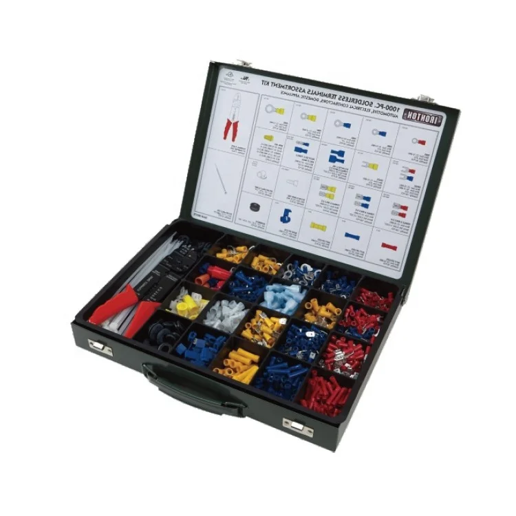 1000pc Assorted Electrical Terminal Crimping Tool Set