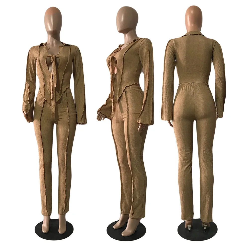 Supply Fall Sexy Women Clothing Bodycon Casual Crop Top Shirt Long ...