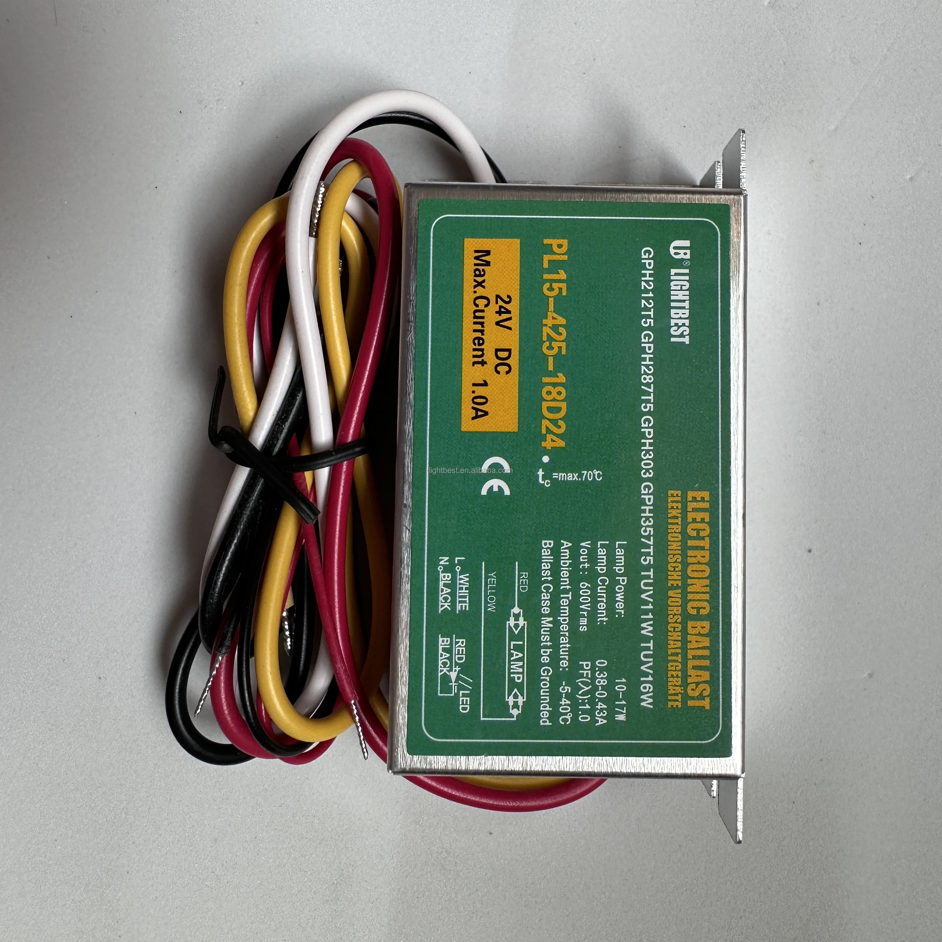 425ma 24V DC Electronic Ballast for UV Lamp - 254nm 185nm