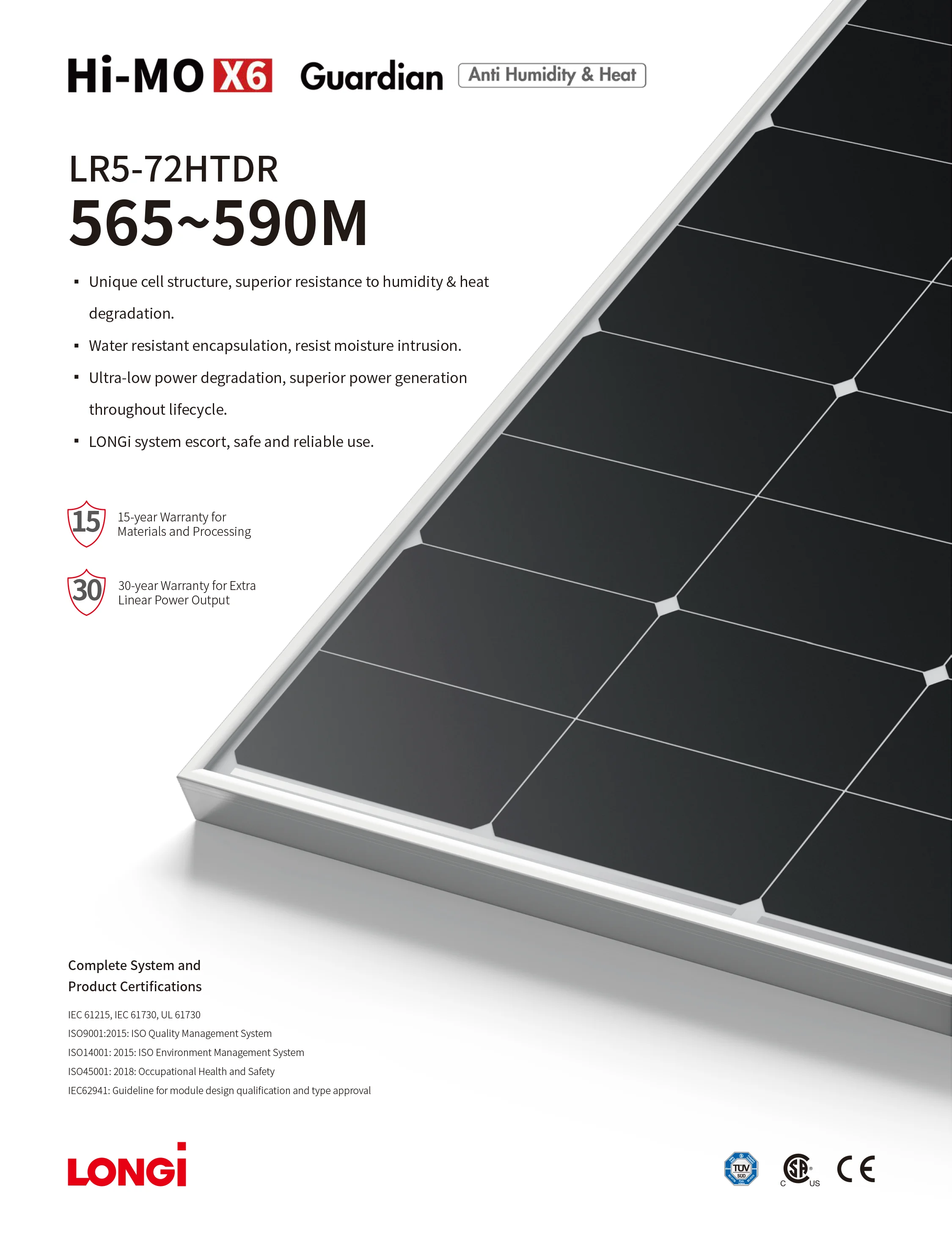 Longi Hi Mo 6 Guardian A Grade X6 Lr5-72htdr 575w Anti-dust ...