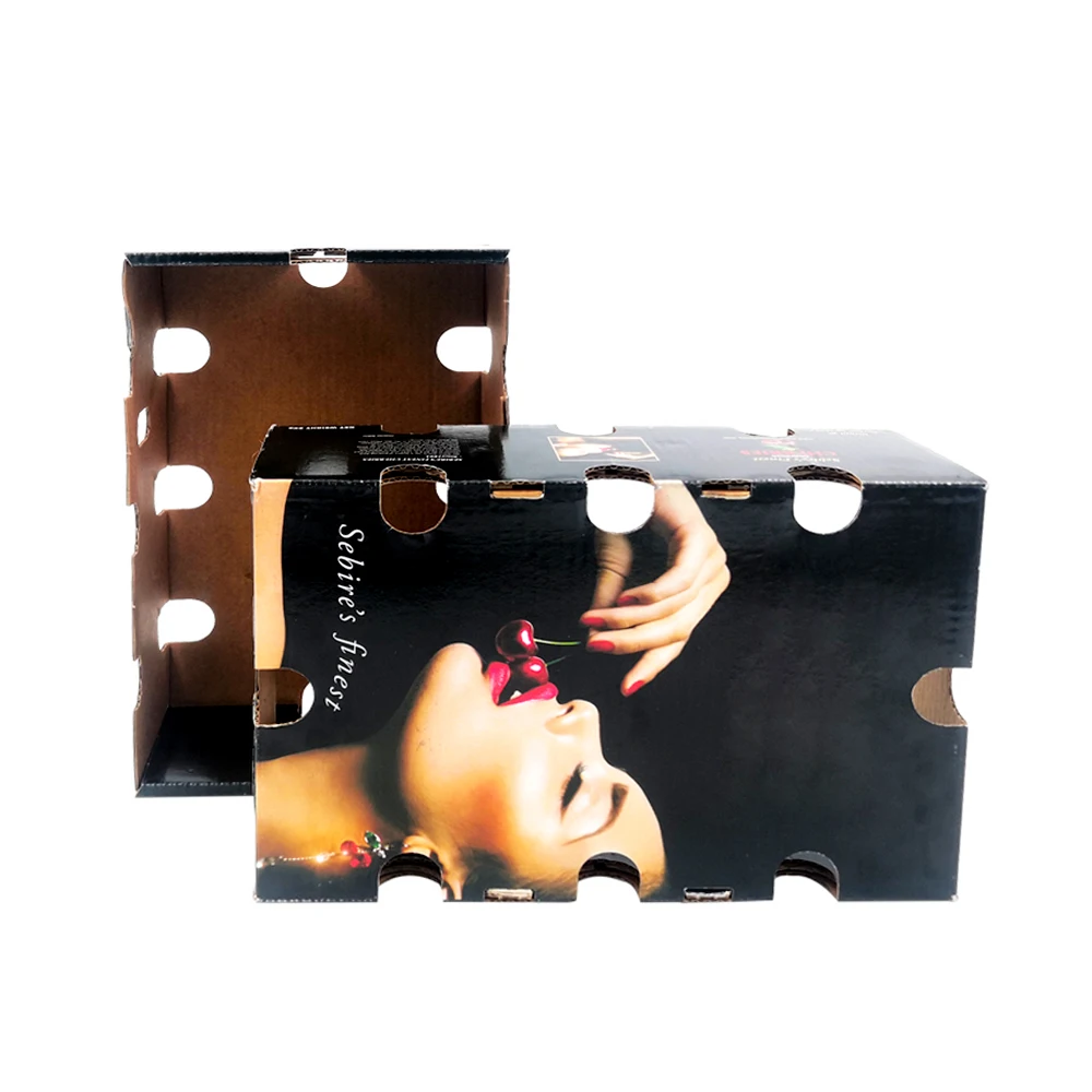Custom Fruit Vegetable Packaging Cartons Boxes Cherry mango Packing ...