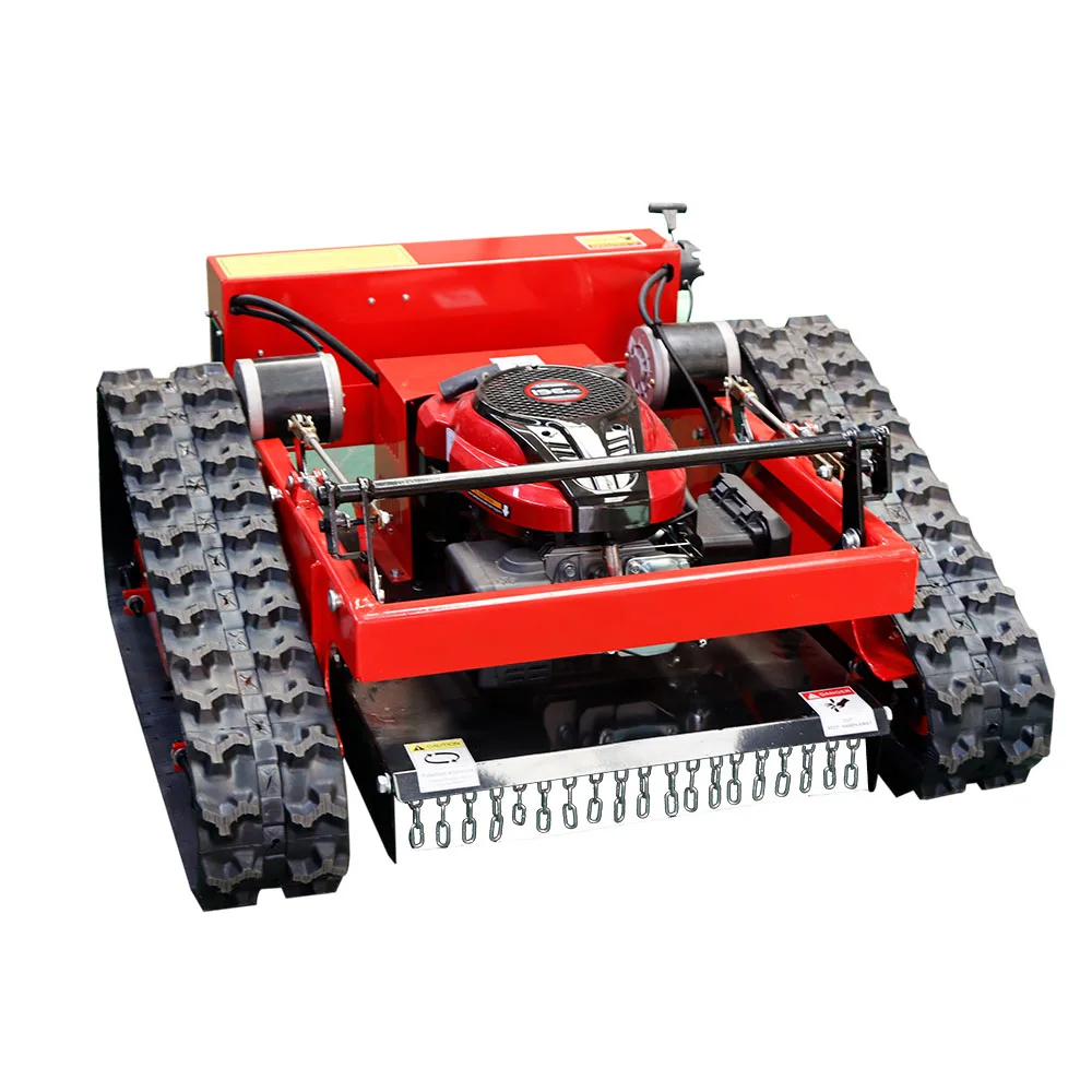 Rubber Crawler Robot Gasoline Self Propelled Garden Remote Control Lawn ...