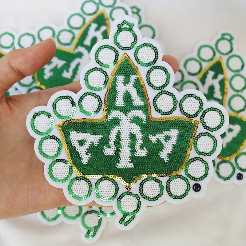 Factory Custom Chic Logo Pattern Shiny For Garment Sequin Patches - Buy ...