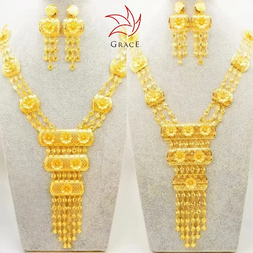 Alibaba.com: 18K Gold Color Wedding Jewelry Set, Custom Dubai Wholesale ...
