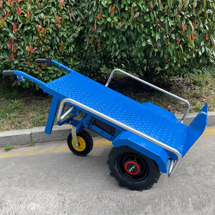 Portable Three-Wheel Electric Cargo Trolley Platform 500kg Load ...