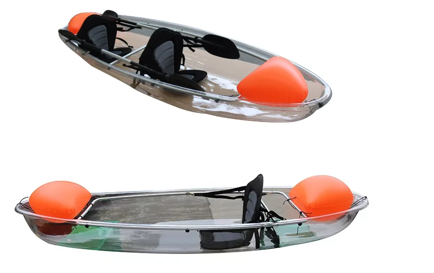 Canoe Transparent 2 Persons Pc Crystal Glass Canoe Kayak And Fishing ...