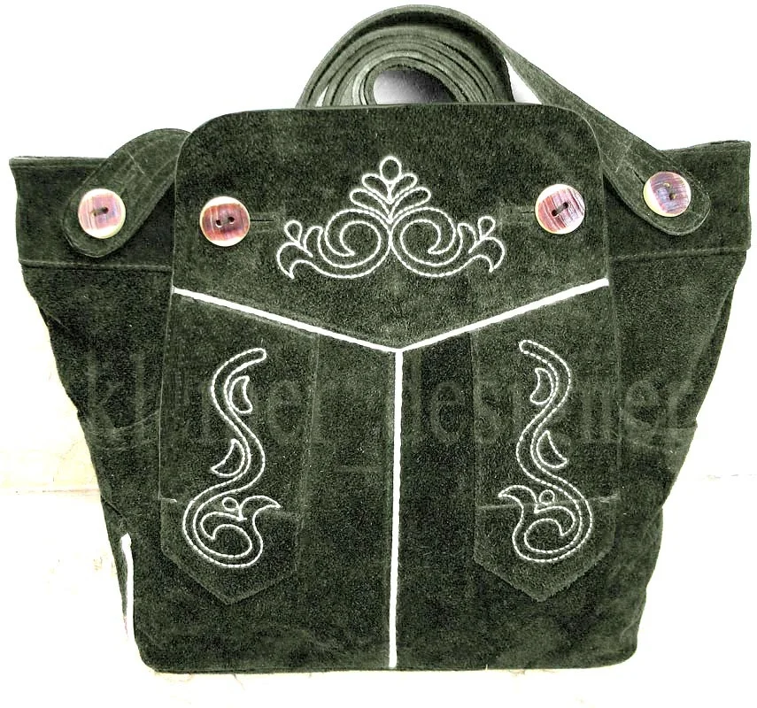 Real Leather German Traditional Bavarian Oktoberfest Trachten ...