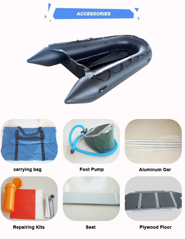 Customized Floor Rowing Boat Pvc Fabric Inflatable Boat Heavy Duty ...