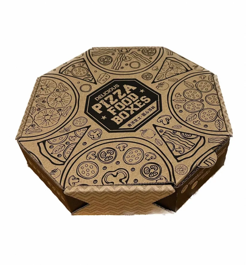 Custom Pizza Box Design Packaging Boxes Pizza Black Clear Pizza Box ...