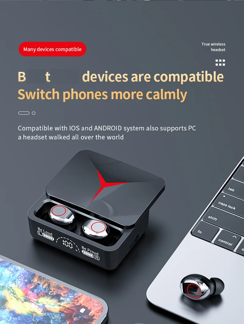 Auriculares Tws M90 Pro,Inalámbricos Por Bluetooth,Con Cancelación De ...