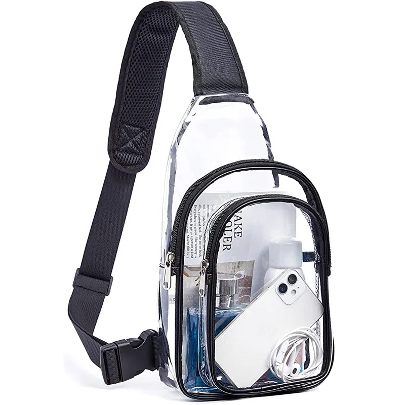 Transparent Pvc Chest Bag Clear Sling Bag Pvc Crossbody Backpack - Buy ...