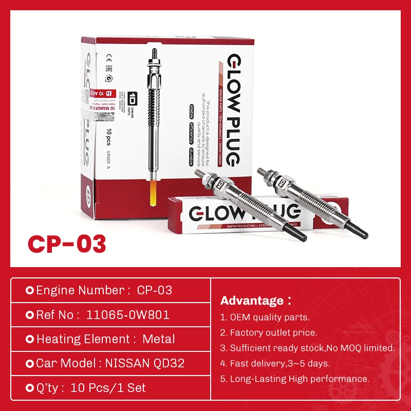 Alibaba.com: 1D AUTO PARTS CP-03 Glow Plug for NISSAN QD32 engine ...
