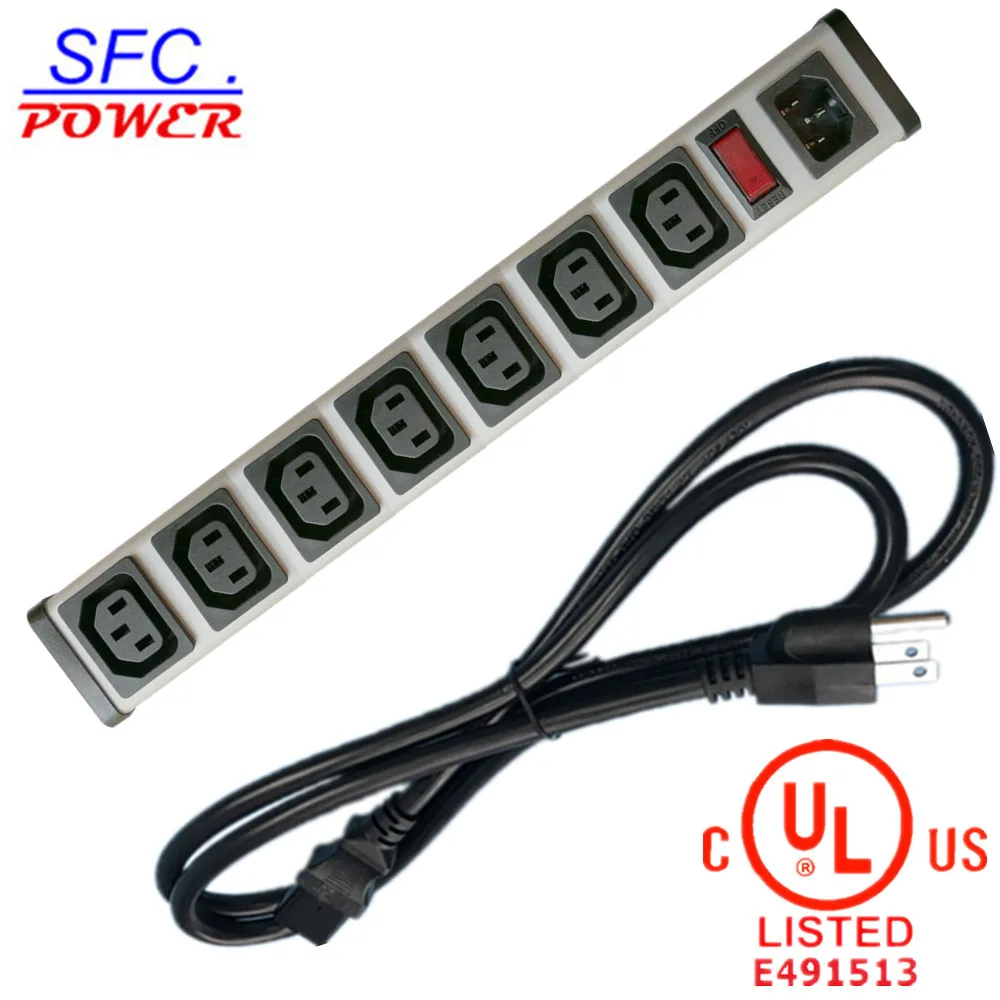 Iec 60320 C13 C14 Pdu Power Strip With Switch,Smart 7 Socket Power Strip Bar For Network Cabinet ...