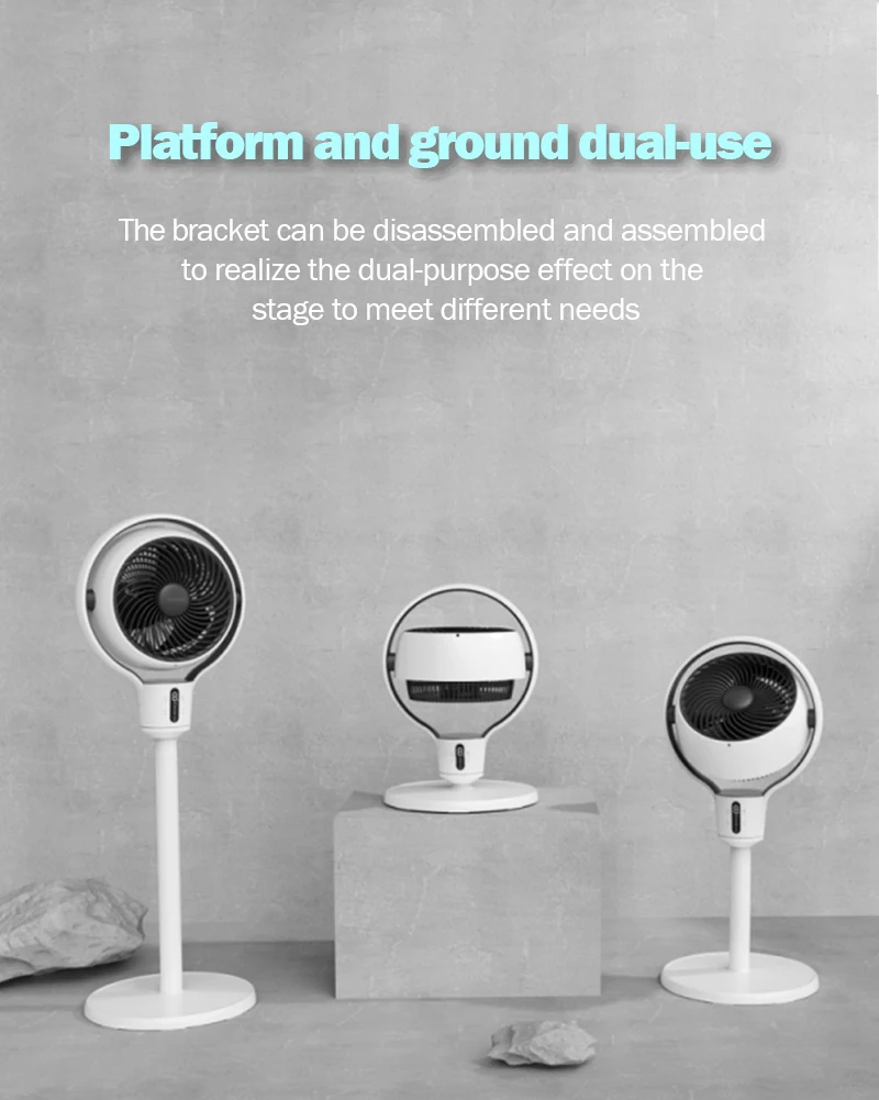 Smart Frog Portable Circulation Desk Fan Quiet Bedroom Rotating ...