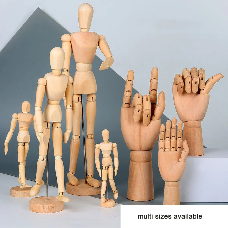 Posable Figure ZoTuoART 4.5''-16''The Multi Size Human Figure Wooden ...