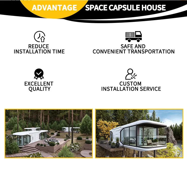 Prefabricated House Space Capsule House And Smart Control System Tiny ...