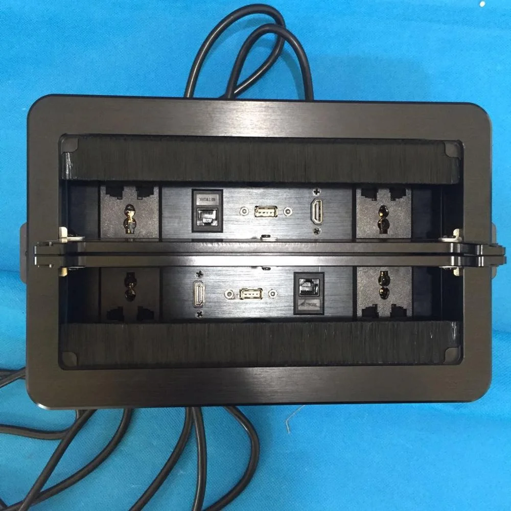 Double Side Multimedia Flip-top Brush Power Data Grommet Connection ...