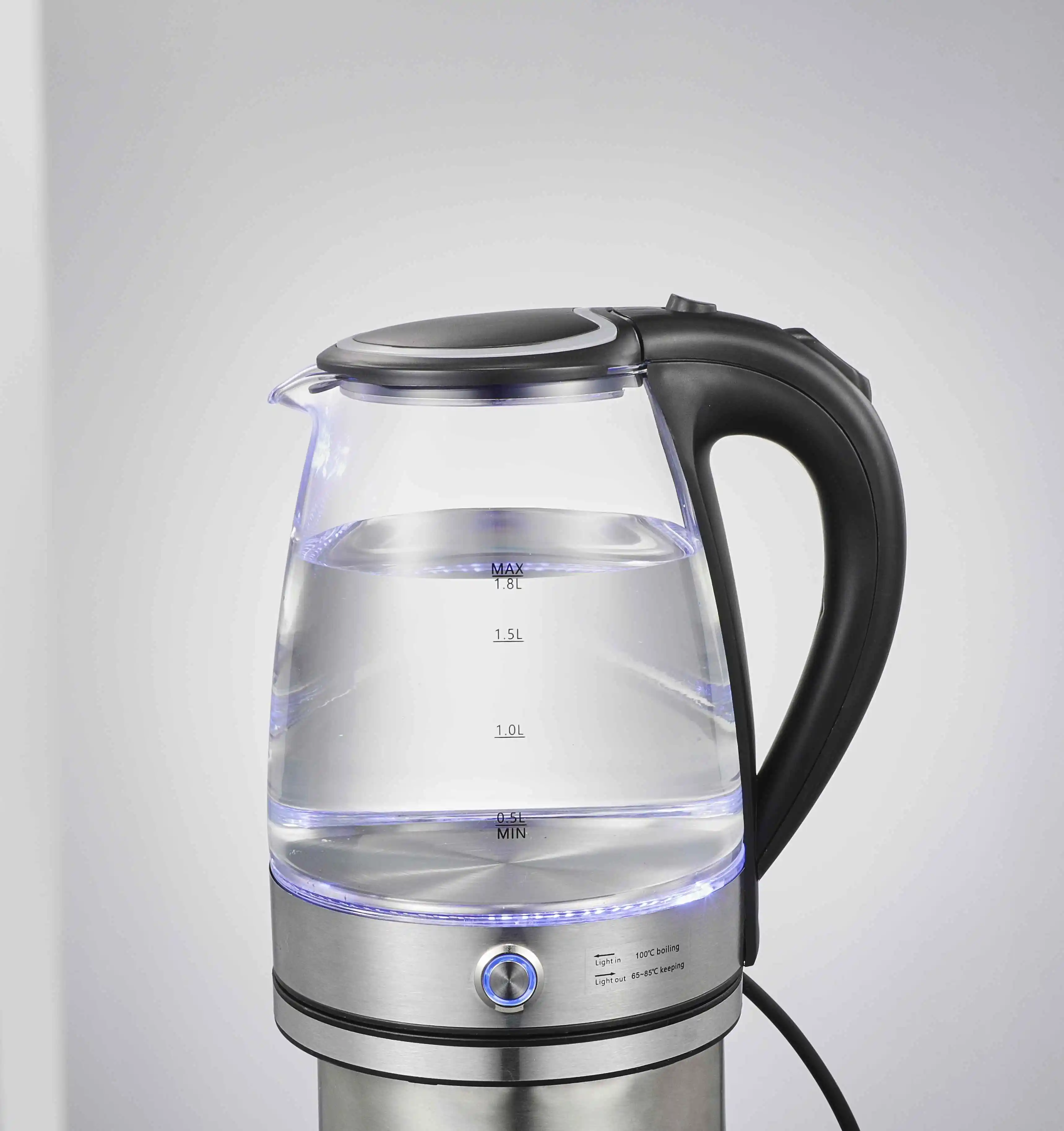Glass Tea Kettle - 1.8L Portable Electric Kettle with Anti-dry