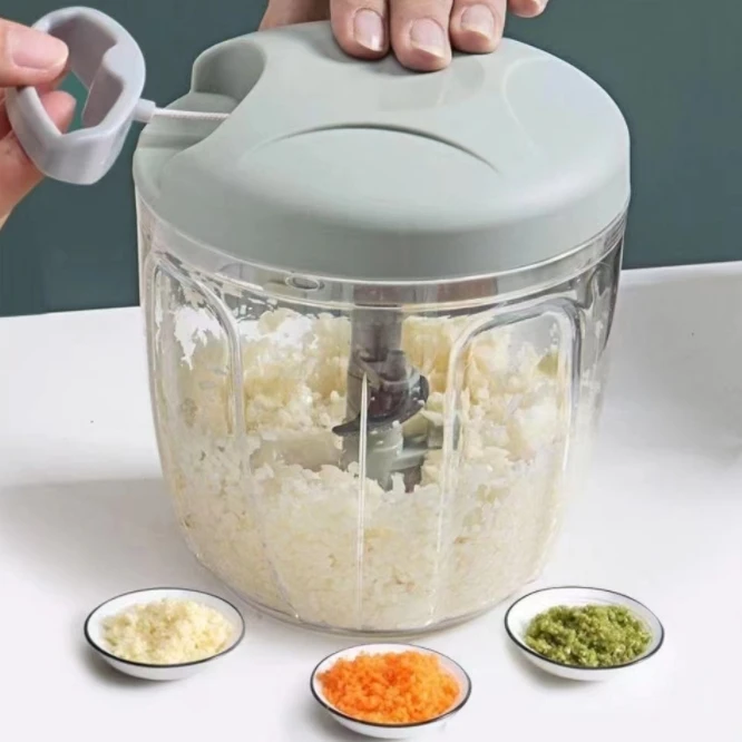 Hand Chopper Vegetable Fruit Twist Manual Meat Grinder Garlic Crusher ...