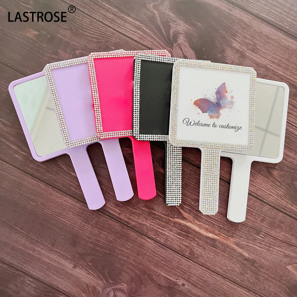 Factory OEM Shiny Crystal Liquid Quicksand Foldable Mirror Double-sided ...