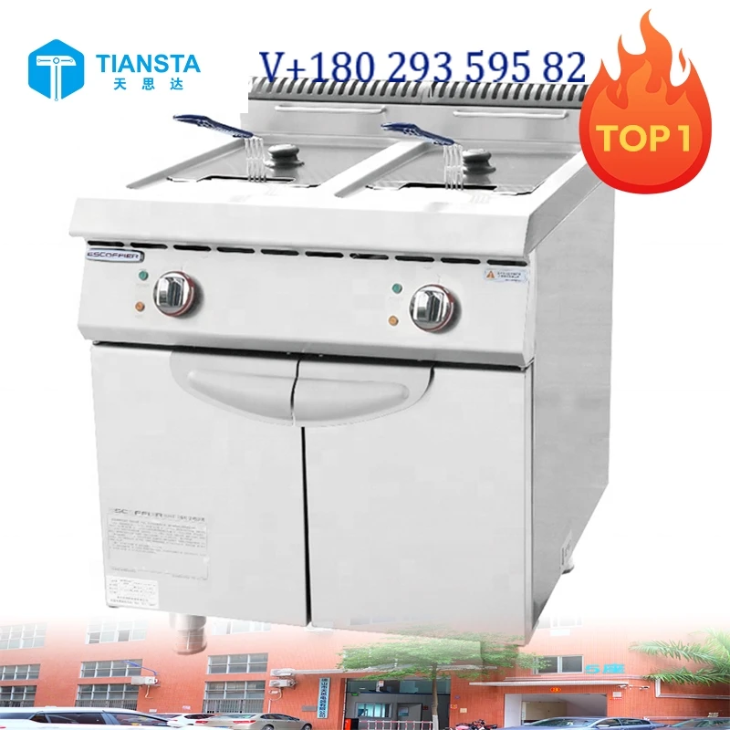 Double Tanks Industrial Gas Deep Fryer - Buy Gas Style 2 Tank Fryer 2 ...