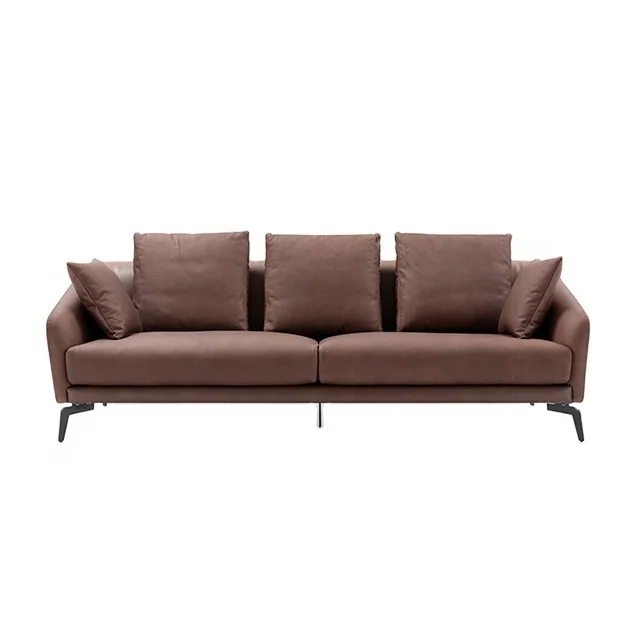 Italian Simple Modern Design Straight-shaped Three-person Pine Wood ...