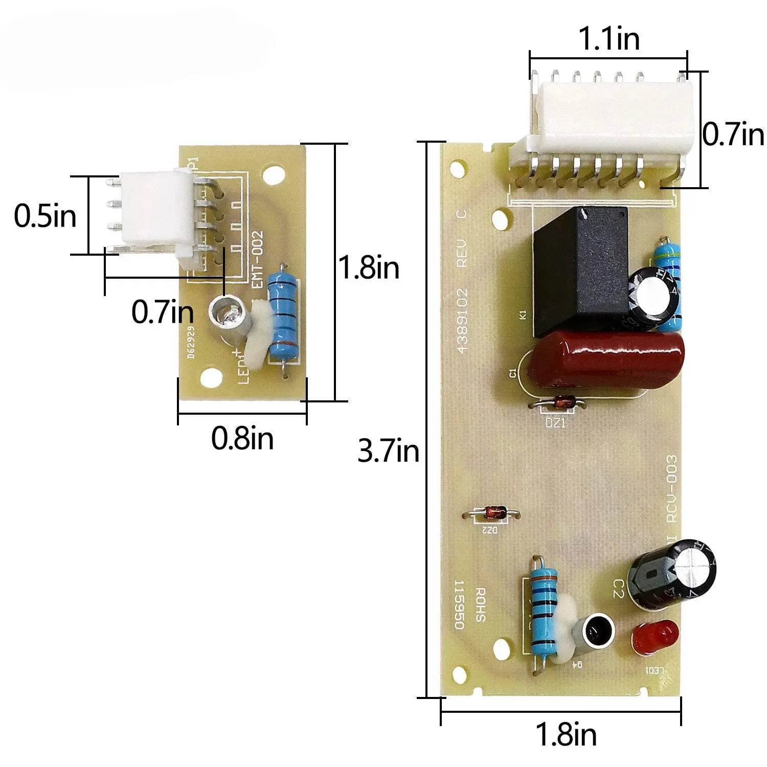 4389102 Refrigerator Ice Maker Emitter Sensor Control Board Kit ...