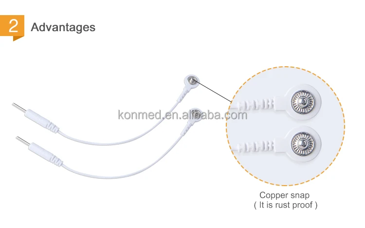 Ems Tens Electrode Wire Custom Electrotherapy Electrode Lead Wire Cable ...
