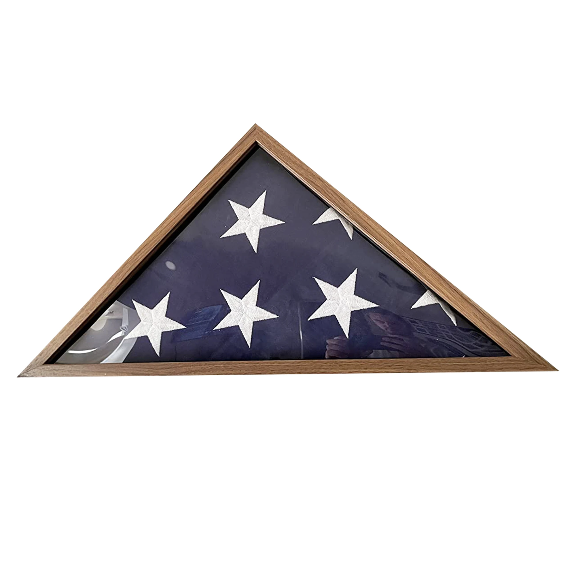 Large Flag Box Display Case for Burial Flag Military Triangle Holder ...