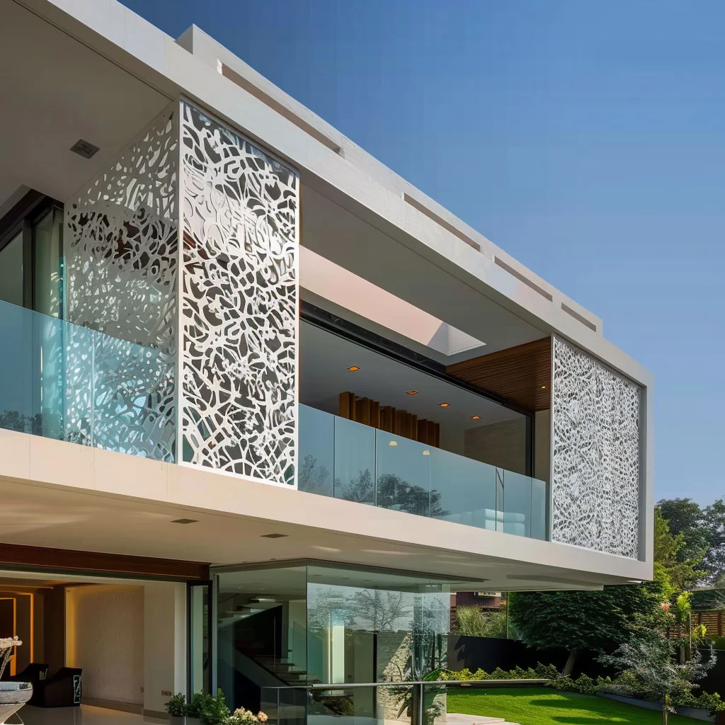 Perforated Exterior Cladding Customized GRC Wall Screen Panel Building ...