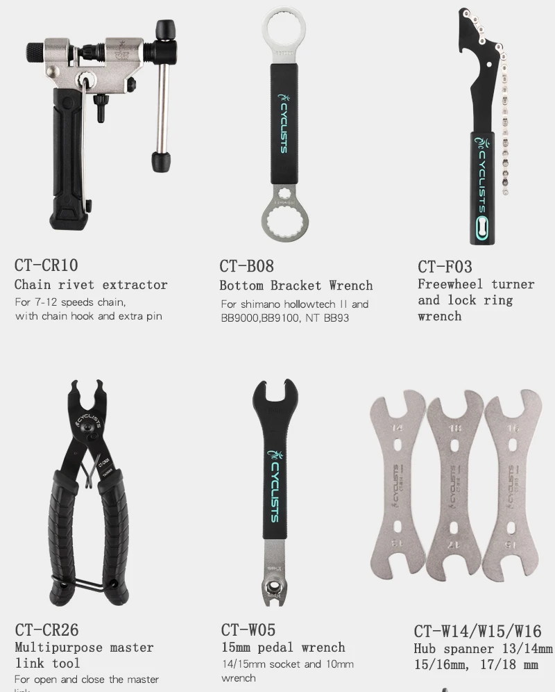 18 in 1 Mountain Bike Repair Tools - Durable & Versatile