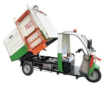 Three Wheel Rechargeable Garbage Bin Lift Truck Urban Garbage ...
