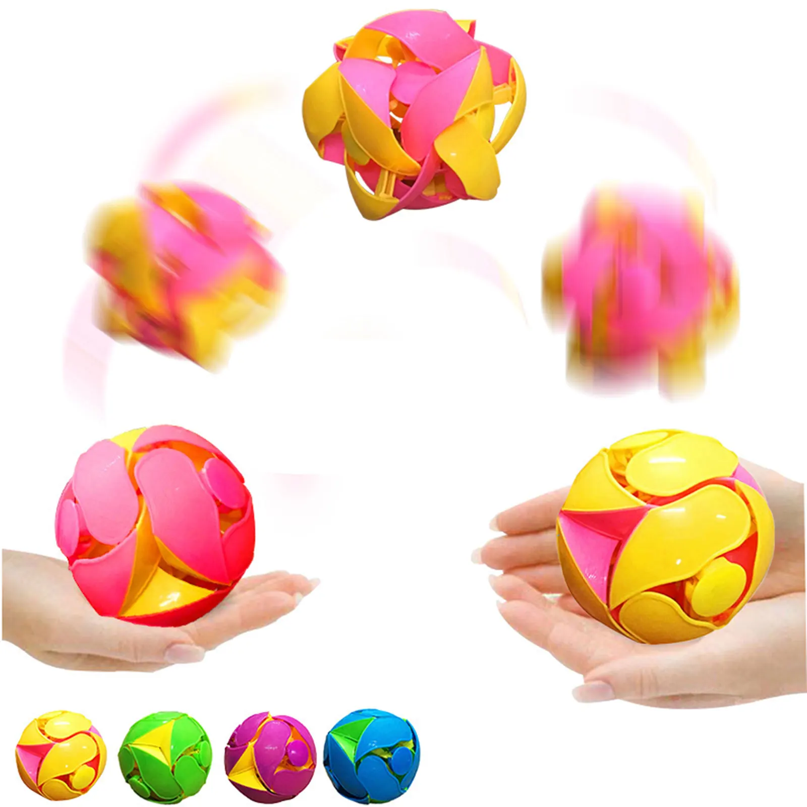1pcs Color Changing Ball Toy Hand Throwing Sensory Decompression ...