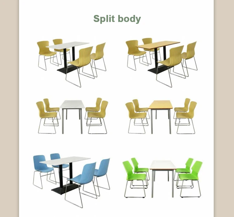 Fast Food Restaurant Chairs And Table Set Dining Tables Plastic Chairs ...