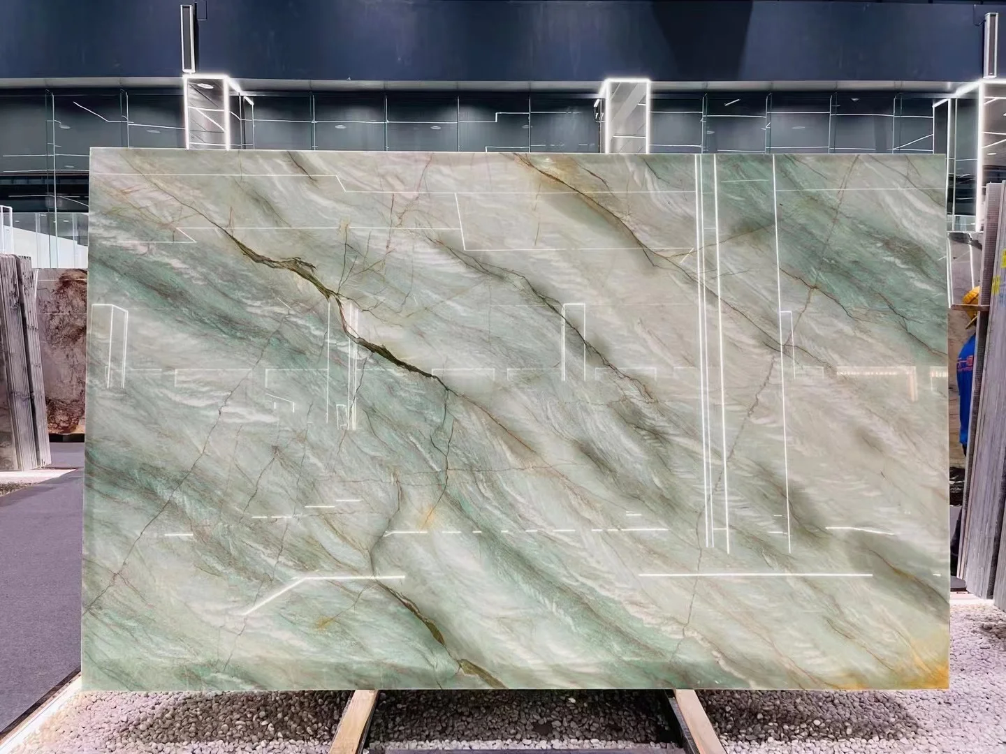 Brazil Luxury Stone Gaya Green Slabs Natural Green Slabs For House ...