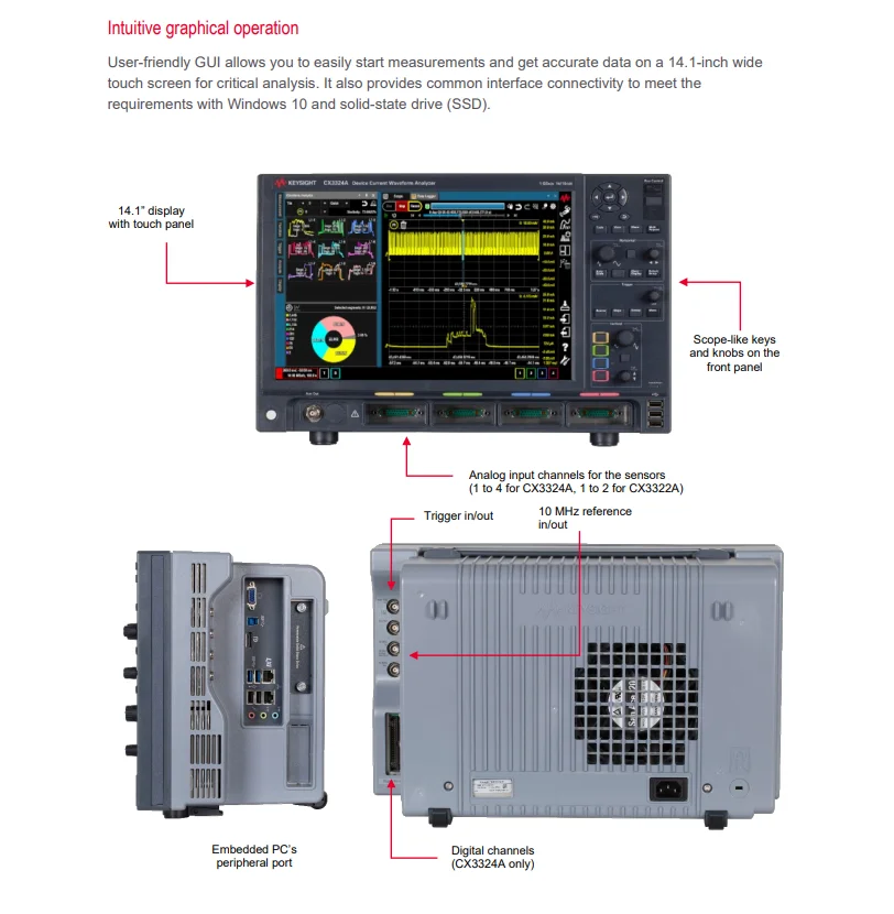 Keysight Cx3324a Device Current Waveform Analyzer,1 Gsa/s,14/16 Bits,4 ...