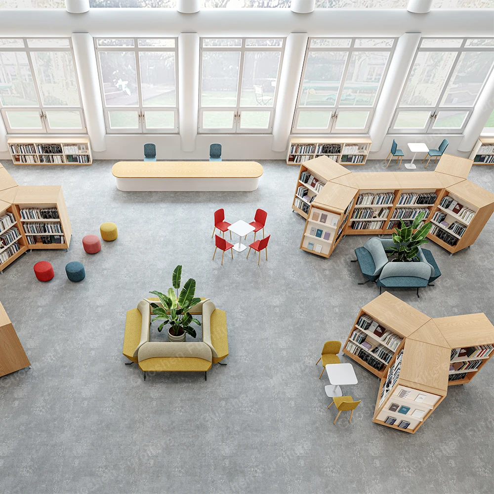 Art Museum School Library Public Space Seating Furniture Combination ...