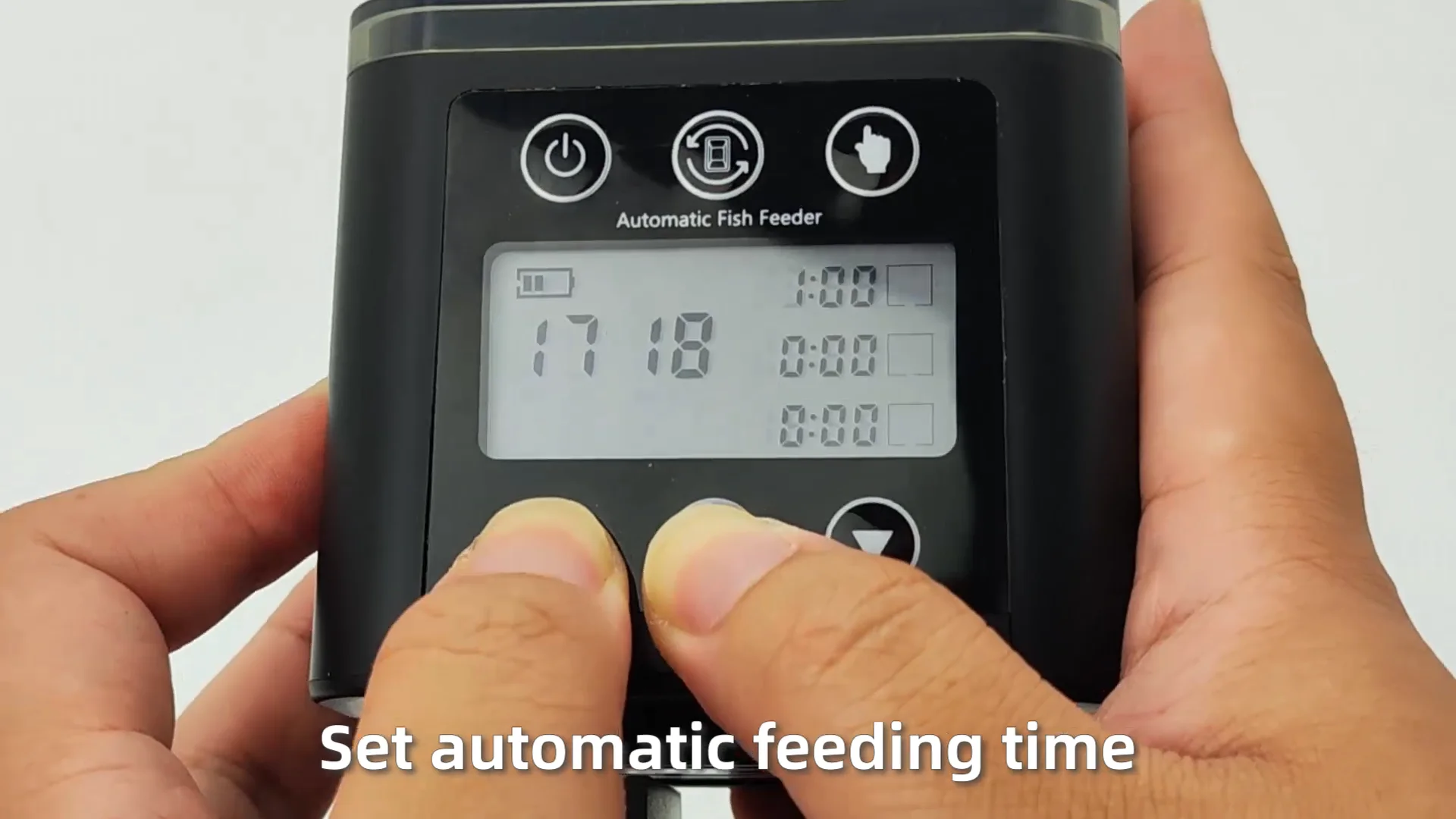 New Design Square Timer Lithium Battery Automatic Fish Feeder For Fish ...