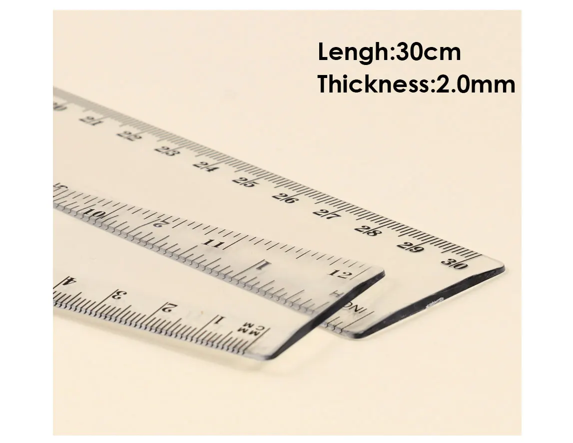 Foska School And Office 30 X 3.8cm Transparent Plastic Ruler - Buy ...